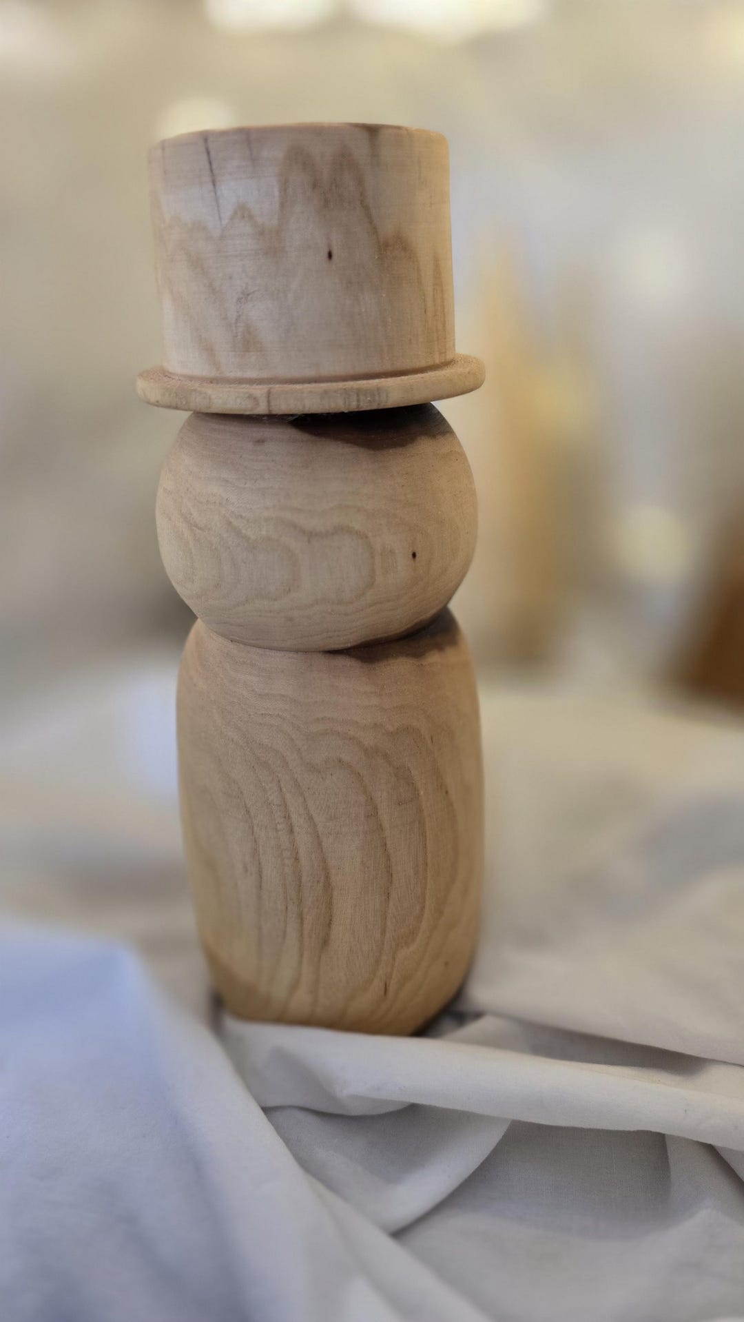 Yew Wood Snowman Figurine, Heart Sap Accent (10.5 Inches) - Etsy