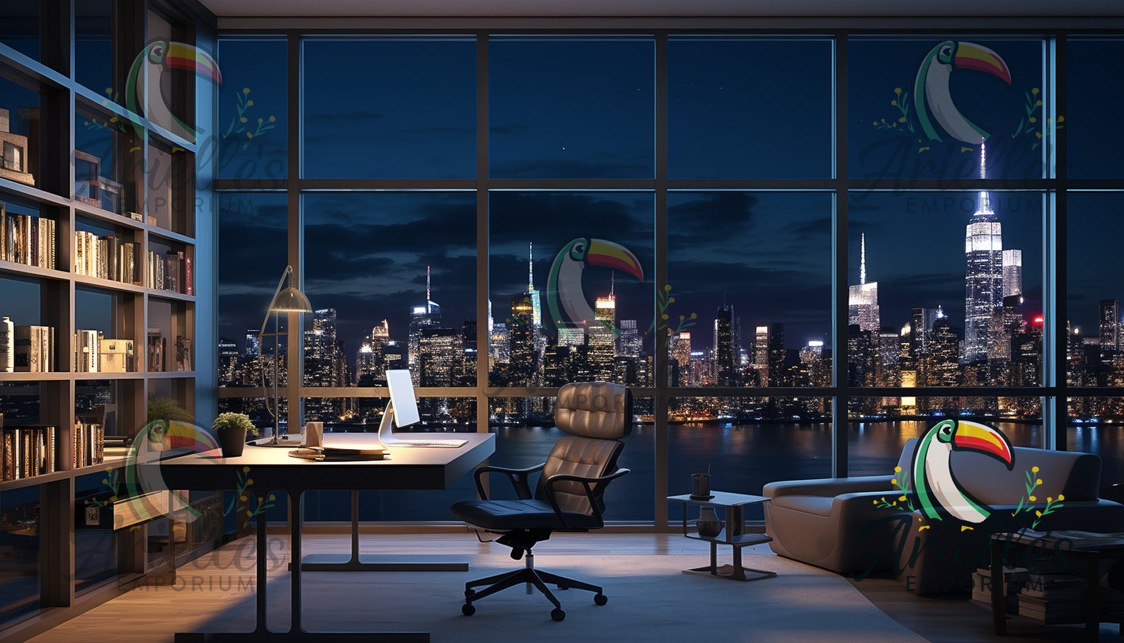 Professional Office Virtual Background Zoom & Teams Designer Office ...