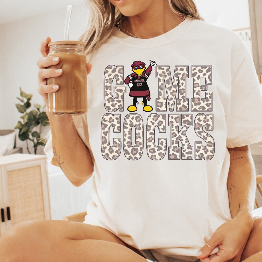 Gamecocks Comfort Colors Shirt, USC Tee for Women, Girls Garnet & Black ...