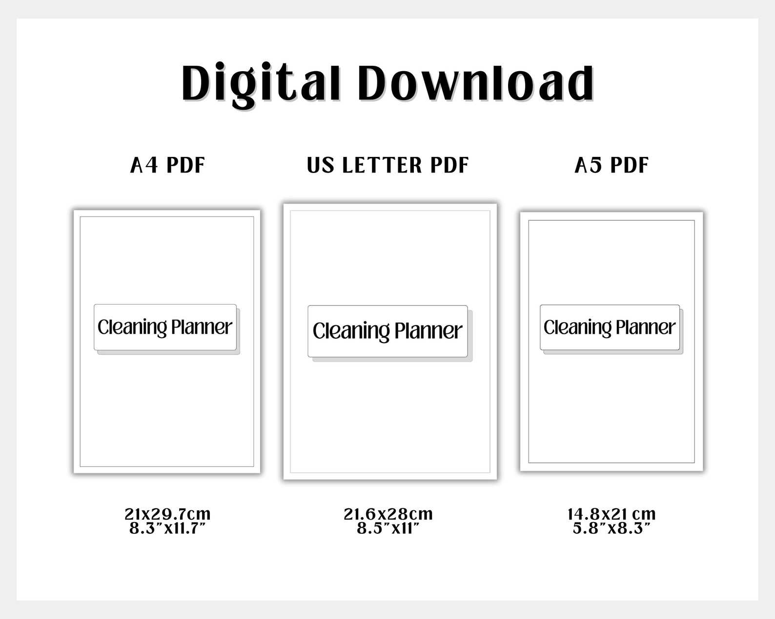 Printable Cleaning Planner PDF, Monthly Weekly and Daily Cleaning ...
