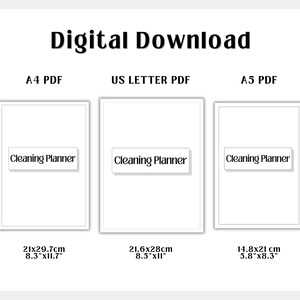 Printable Cleaning Planner PDF, Monthly Weekly and Daily Cleaning ...