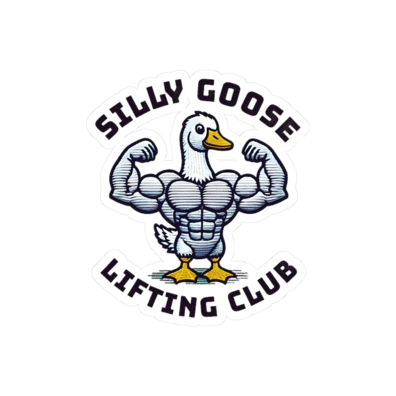 Silly Goose Lifting Club Sticker - Funny Gym & Fitness Vinyl Decal - Etsy