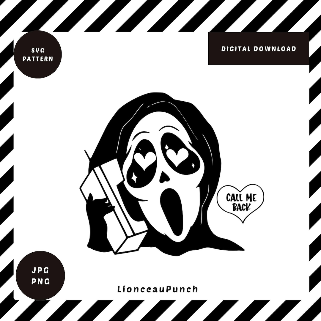 Scream Call Me SVG File, Digital Download, Png, Jpg, Svg Files, Pattern ...