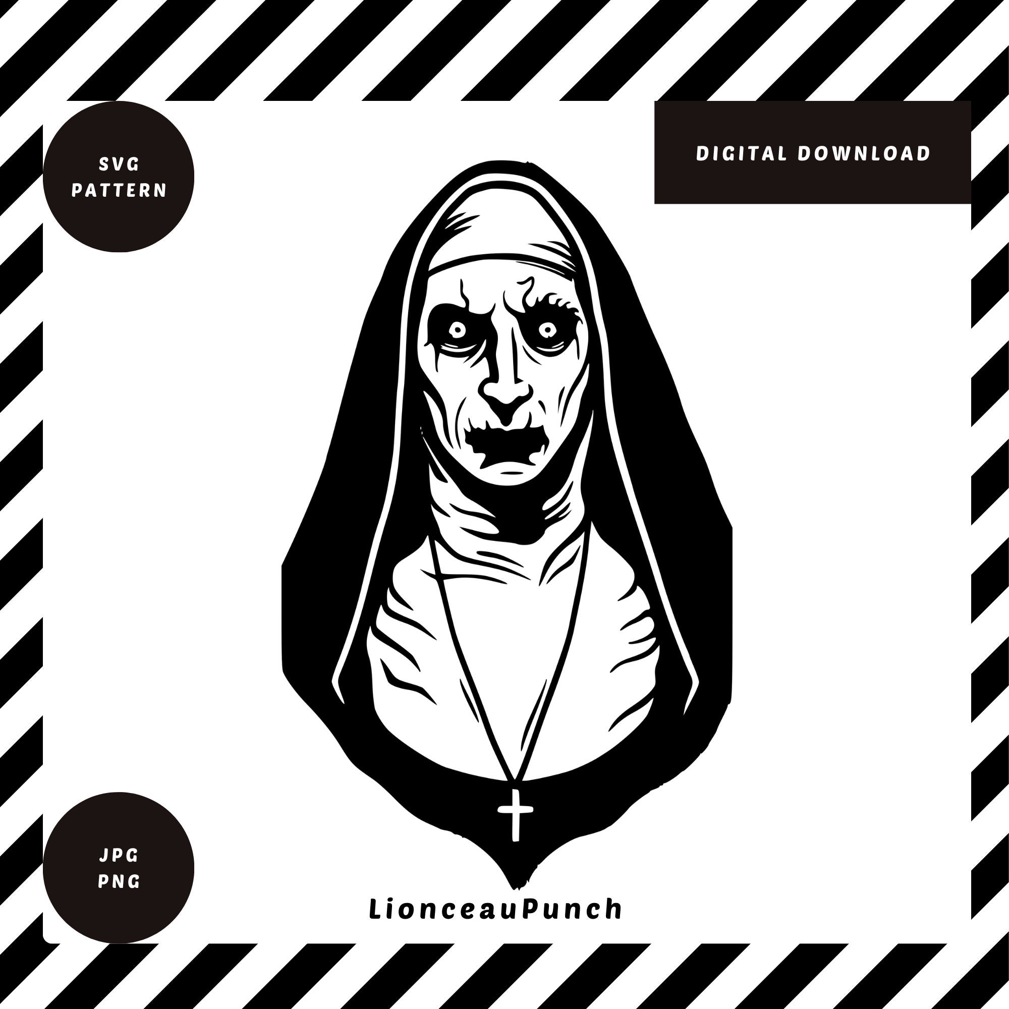 The Nun SVG, the Nun PNG, the Nunjpg, Download File, Label Svg, Punch ...