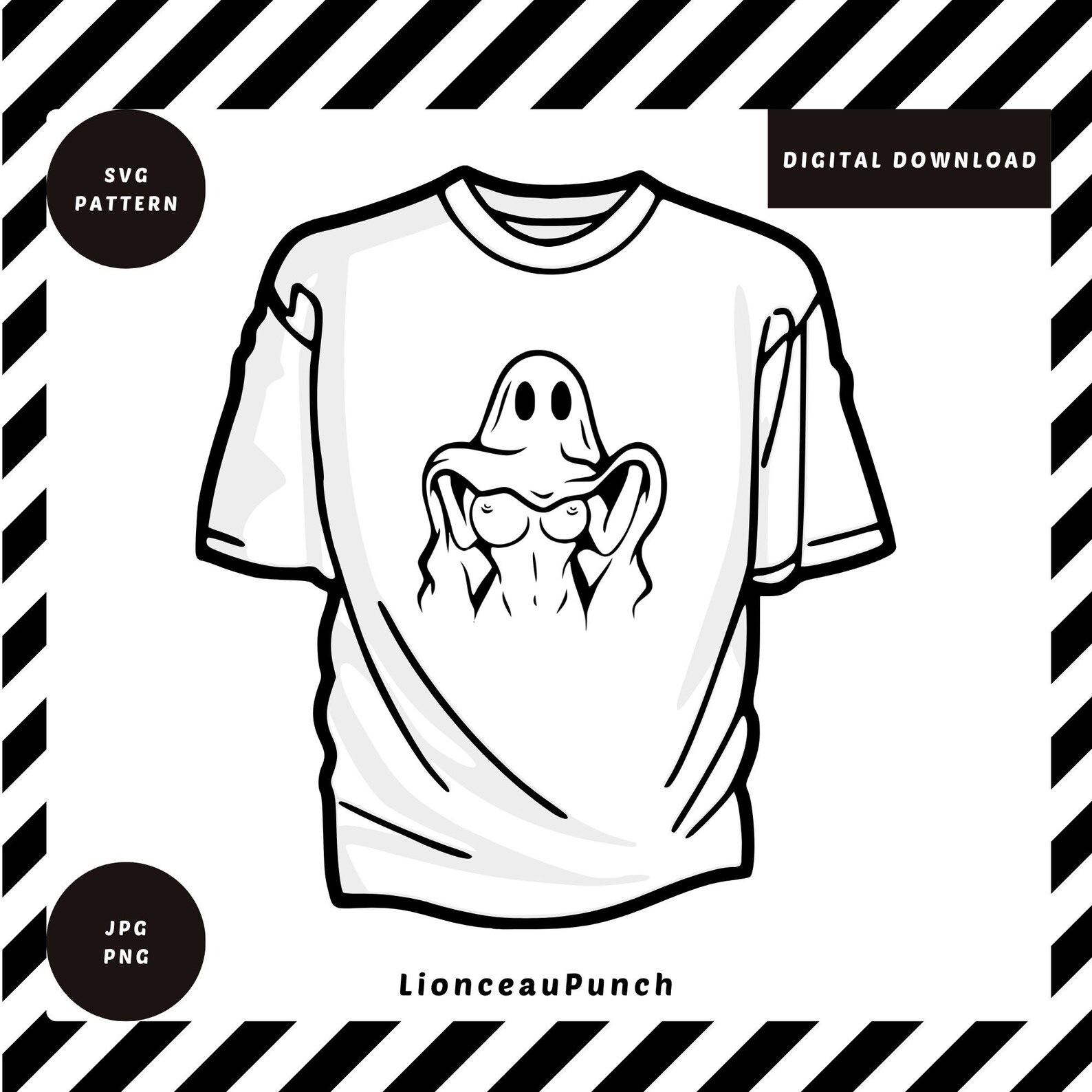 Big Boobs Ghost Svg Vector Ghost Pattern Png Ghost Silhouette