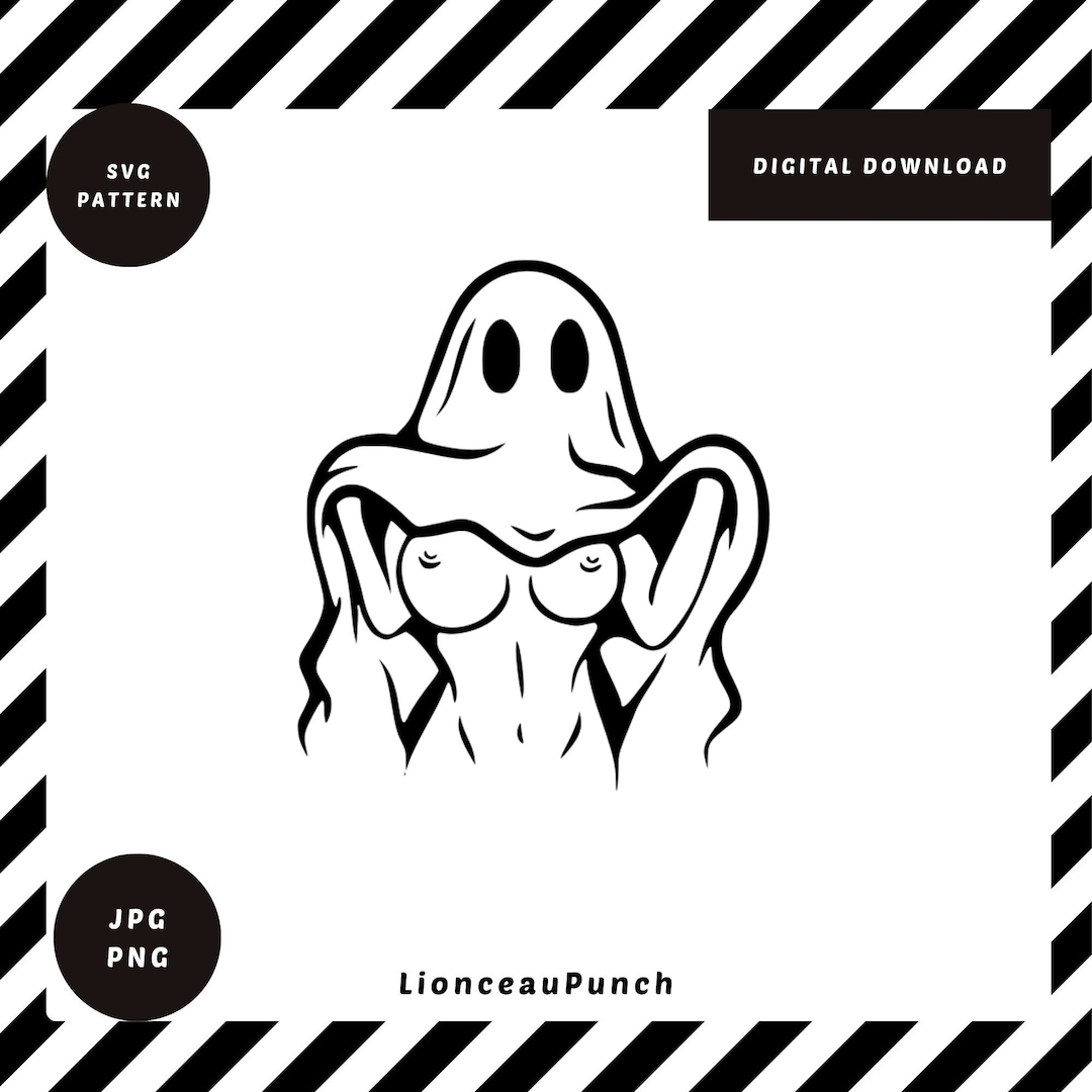 Big Boobs Ghost Svg, Vector,ghost Pattern, Png, Jpg, Ghost Silhouette, Digital Download File ...
