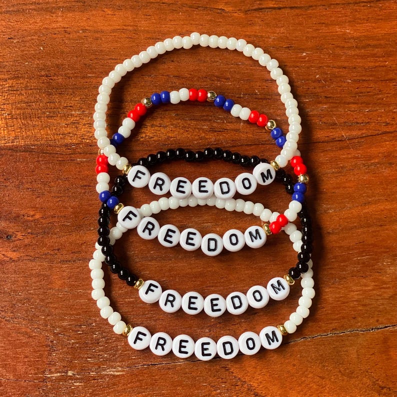 Freedom Bracelet - Charlie Kirk Rememberence Bracelet - Be Better, Work ...