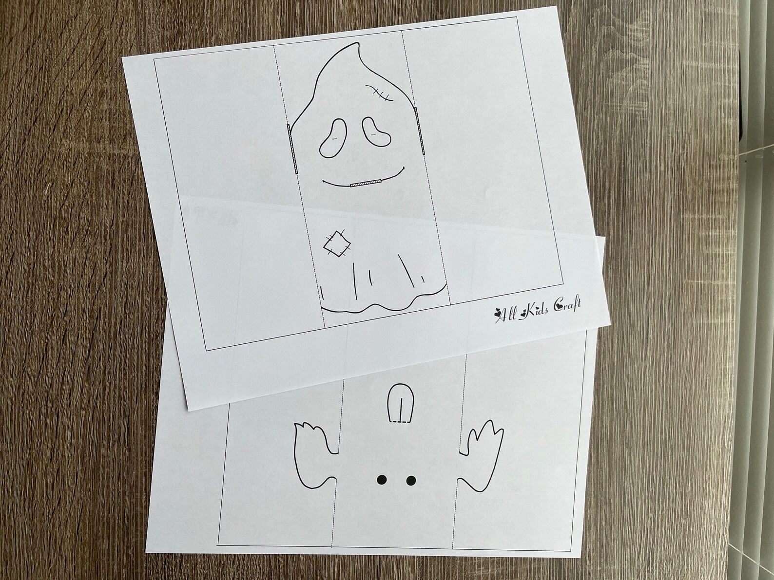 2D Fall Animated Ghost Mummy Pumpkin Puppets, Halloween Printable ...