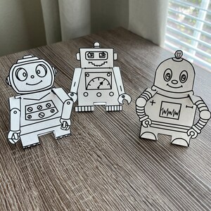Paper Robots Printable Craft for Kids Digital PDF Download - Etsy