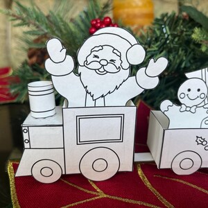 Christmas Train, Santa, Gingerbread, Reindeer, Gifts 3D Easy DIY ...
