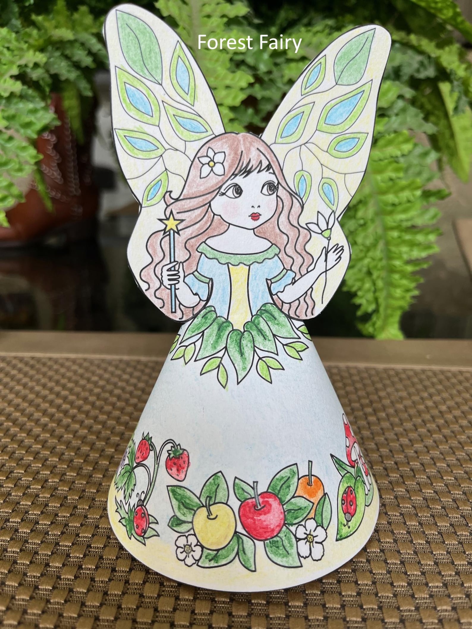 Paper Fairy Dolls Five Printable Coloring 3D Figures, Easy DIY Paper ...