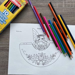 Paper Fairy Dolls Five Printable Coloring 3D Figures, Easy DIY Paper ...