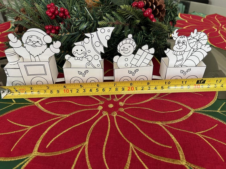 Christmas Train, Santa, Gingerbread, Reindeer, Gifts 3D Easy DIY ...