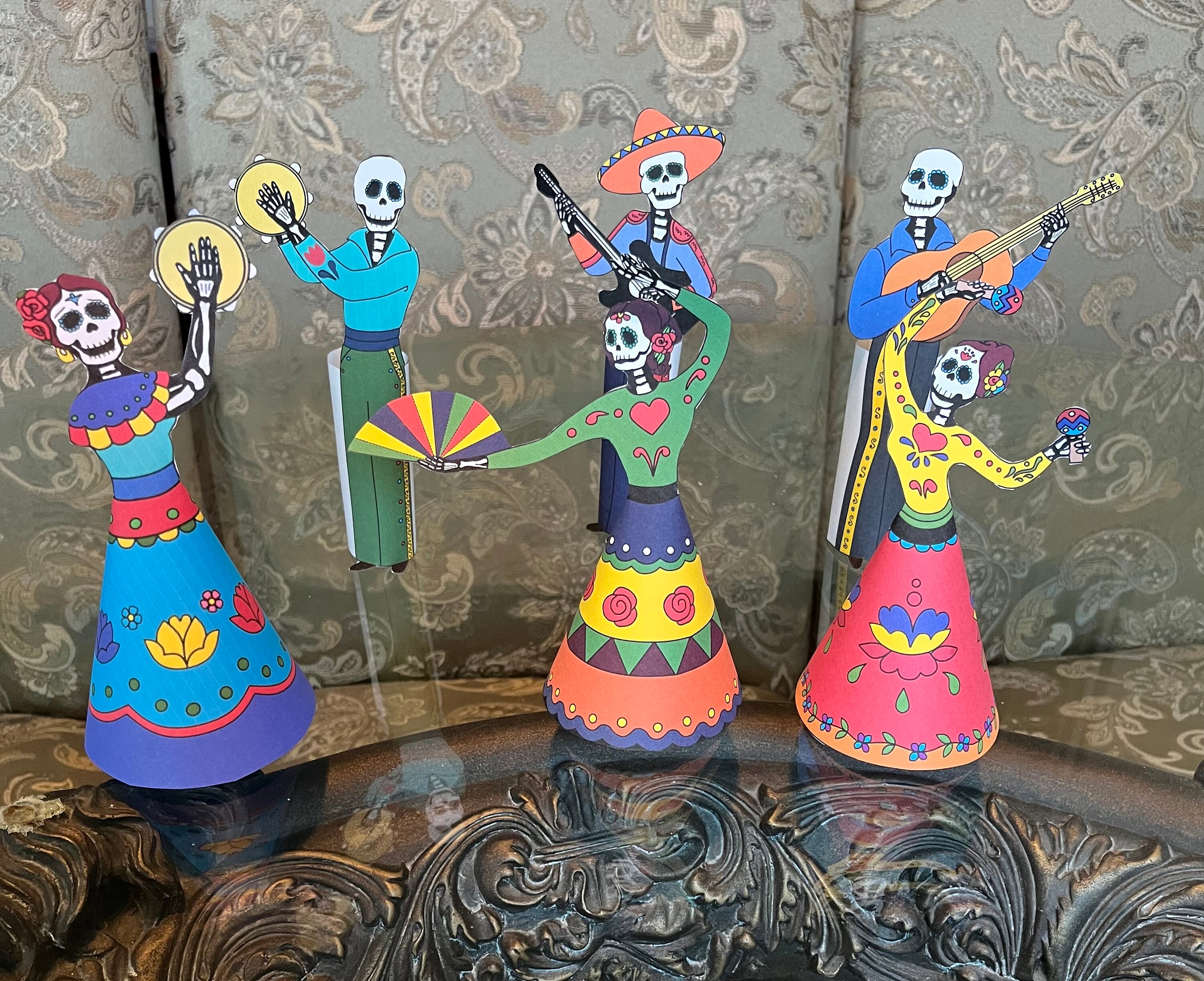 Dancing Skeletons 12 Figures, Easy DIY Printable Pages, Digital ...