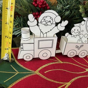 Christmas Train, Santa, Gingerbread, Reindeer, Gifts 3D Easy DIY ...