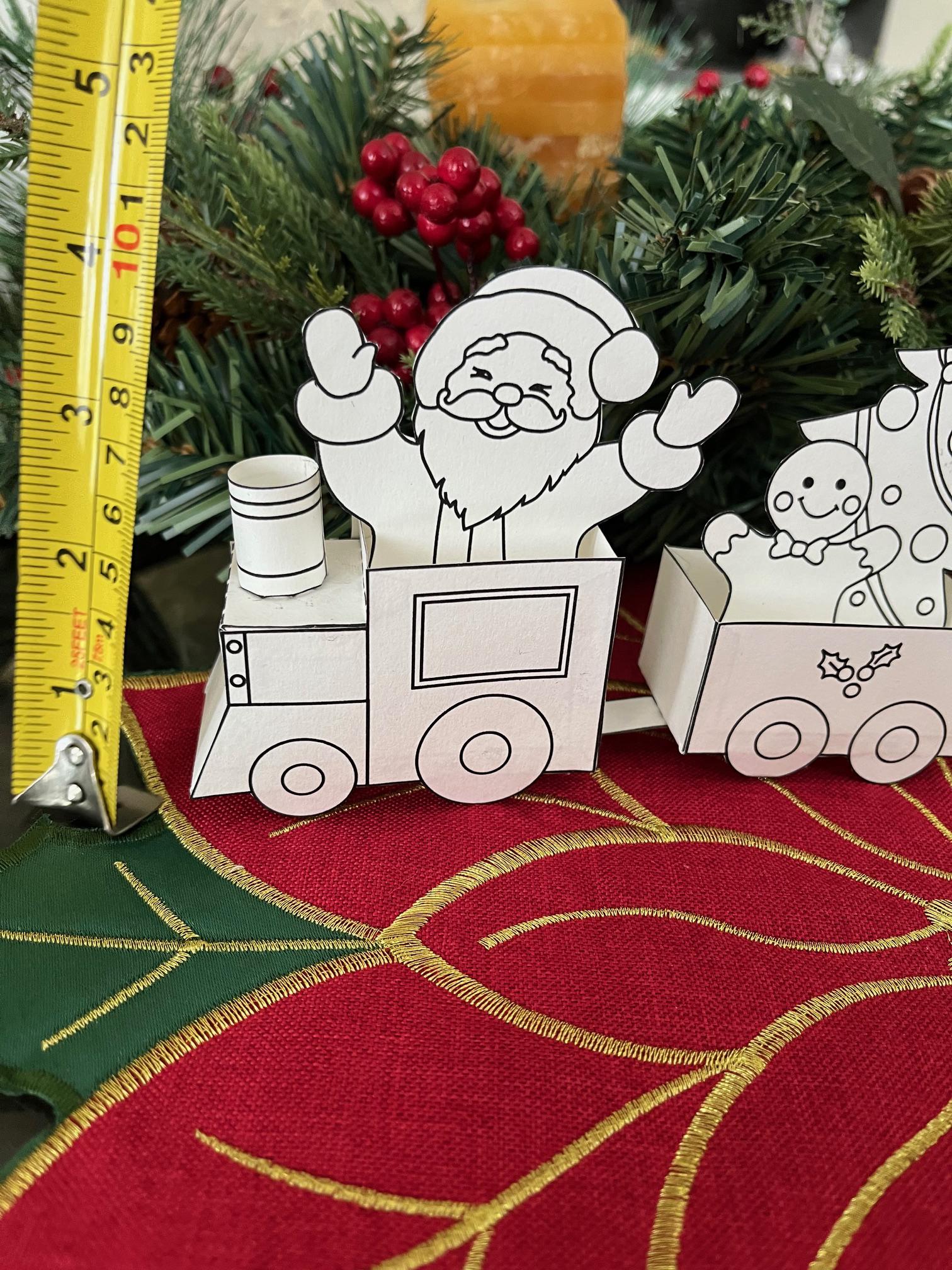 Christmas Train, Santa, Gingerbread, Reindeer, Gifts 3D Easy DIY ...