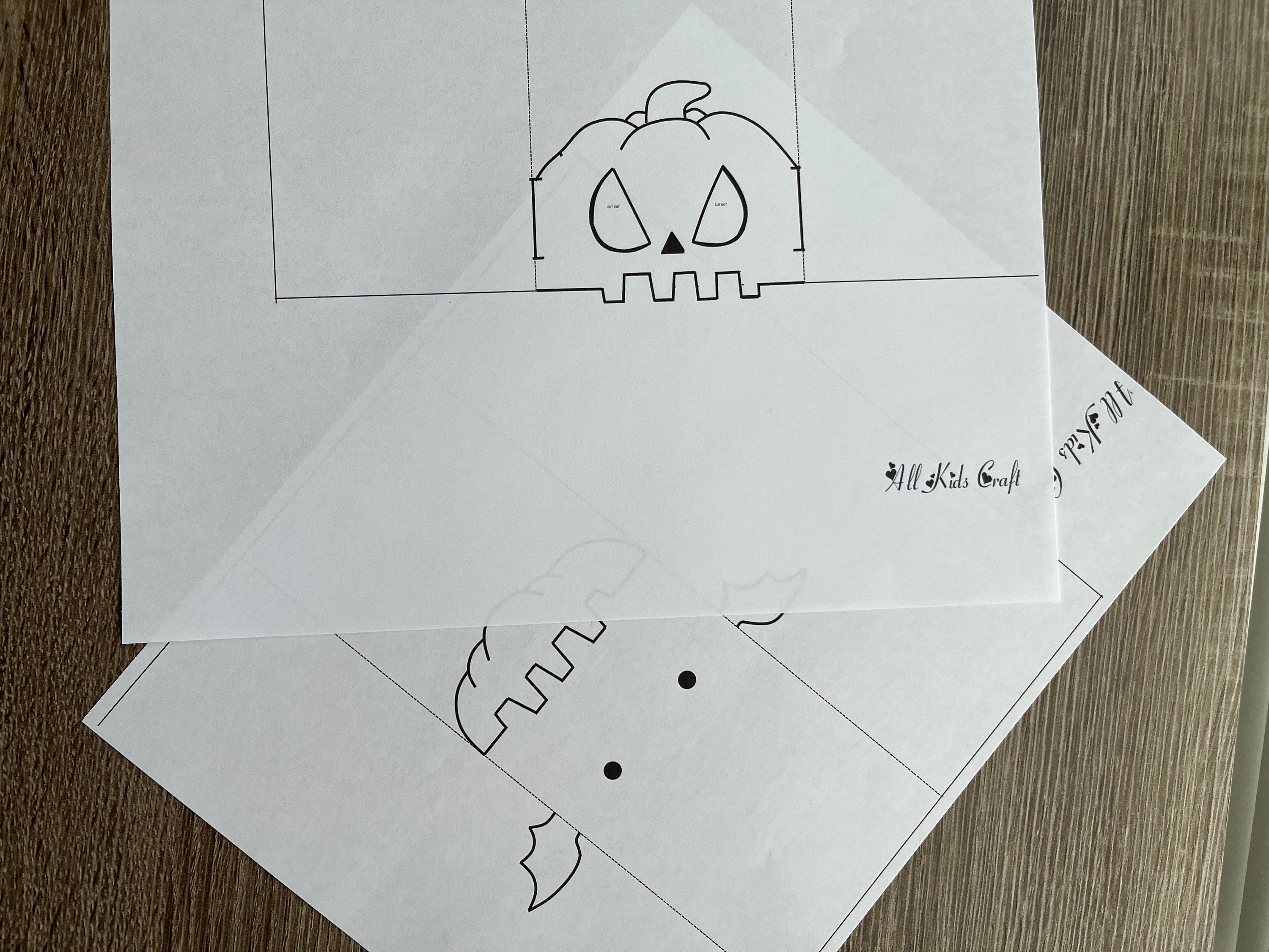 2D Fall Animated Ghost Mummy Pumpkin Puppets, Halloween Printable ...