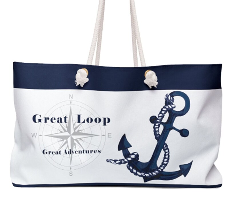 The Great Loop Weekender Bag With Rope Handles 24 X 13 Oversized ...