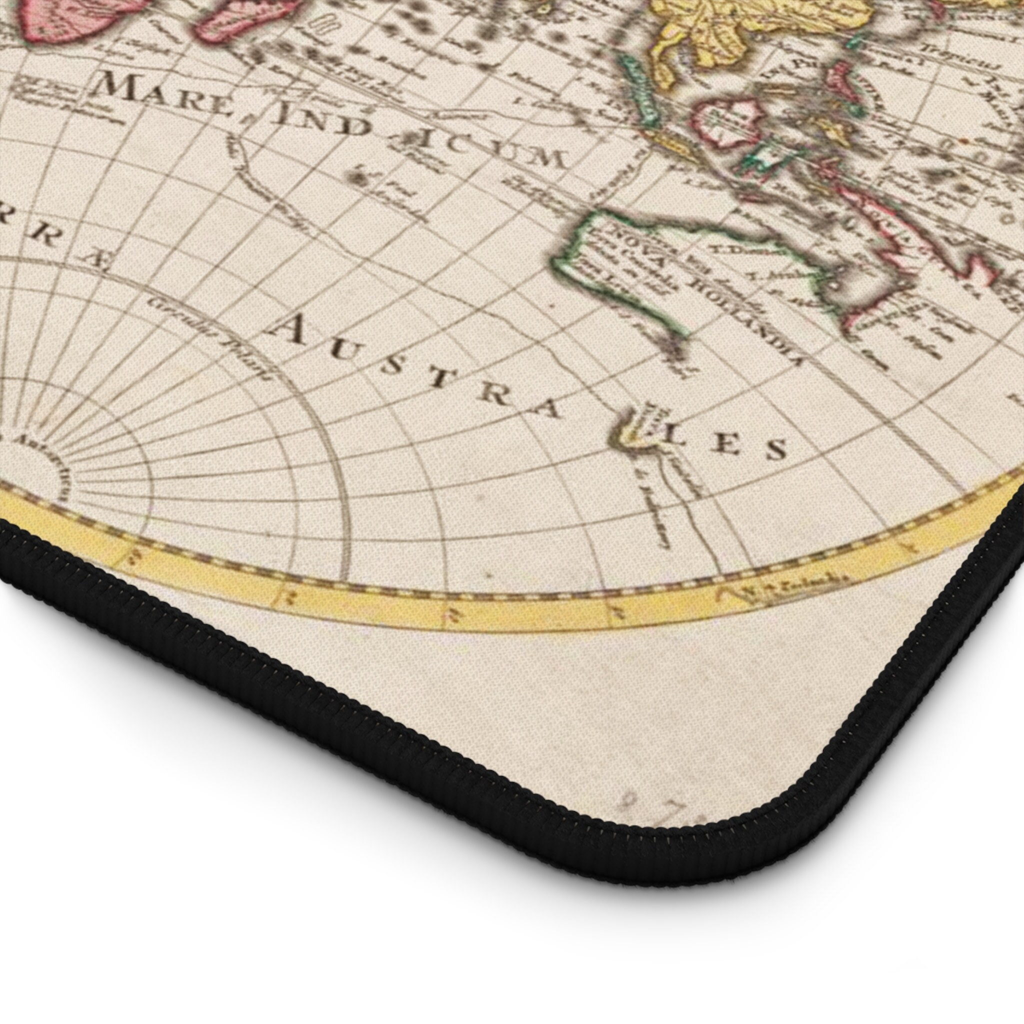 World Map Desk Mat, 1775 Vintage Map of the World Hemmed Desk Pad, Available in Two Sizes - Etsy