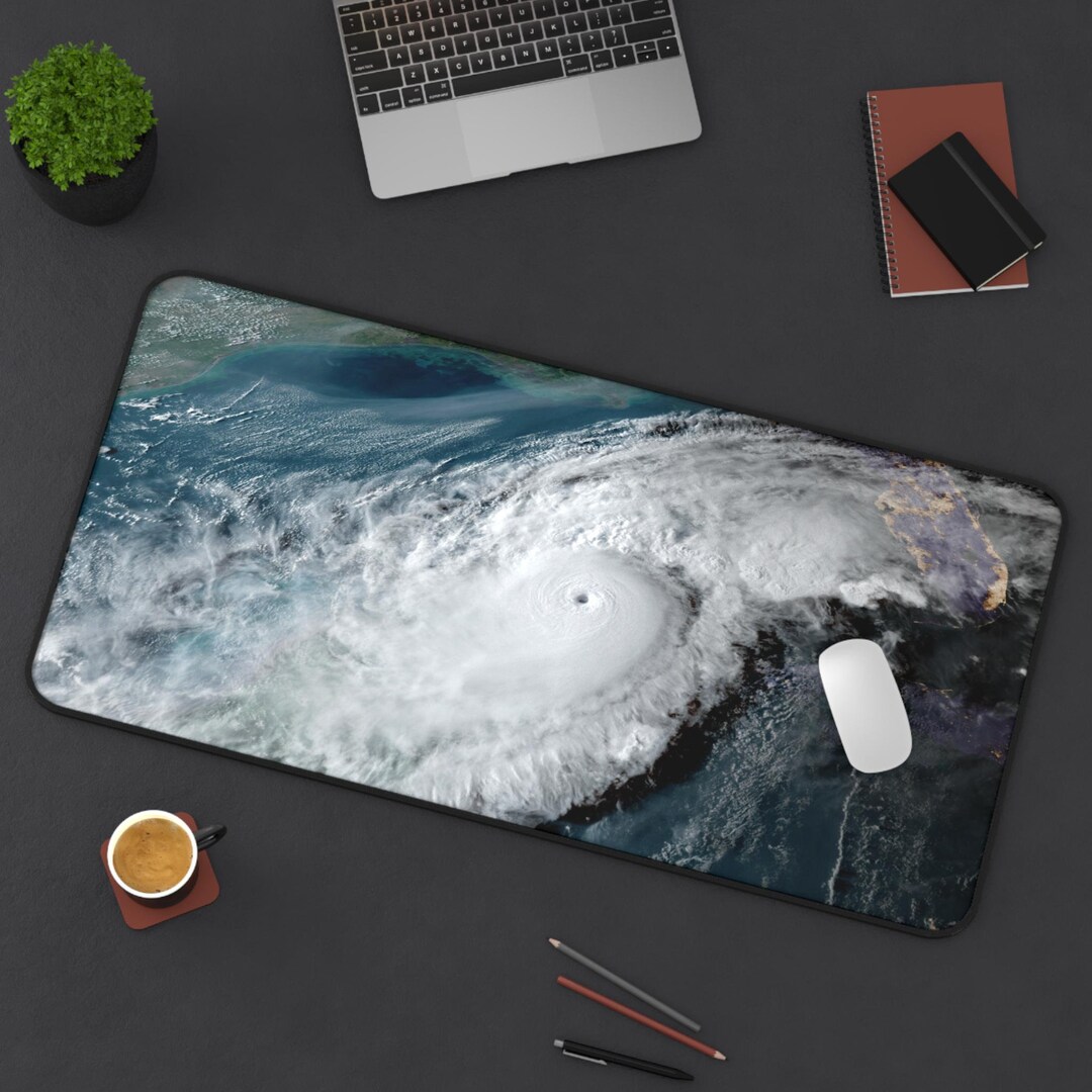 Hurricane Milton Desk Mat NOAA Image Hemmed Desk Pad, Available in ...