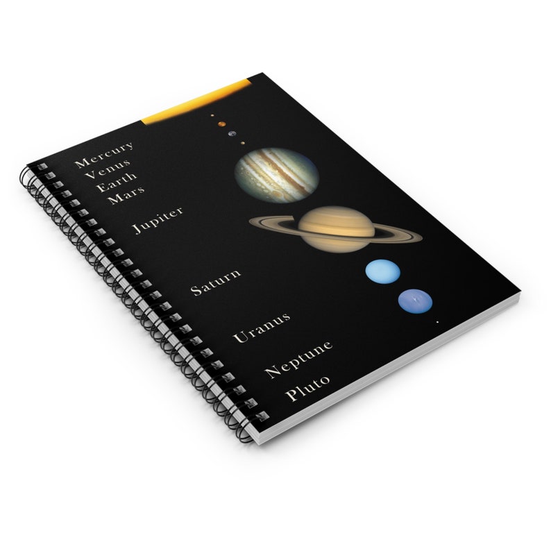 Our Planets Notebook 6" X 8" the Solar System Planet Sizes NASA Image ...