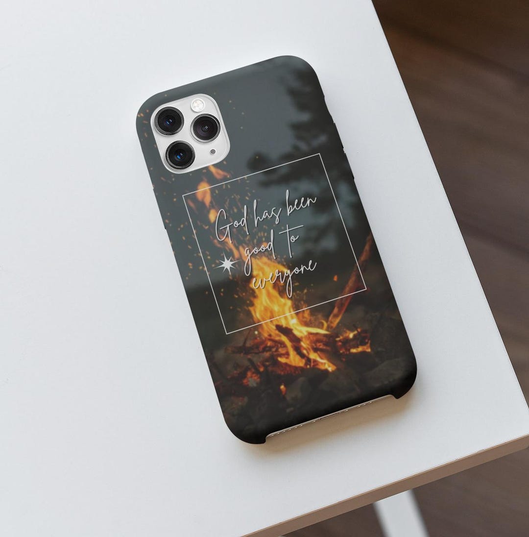 Campfire Scenic Phone Case: Forest Mountains Travel Case - Etsy
