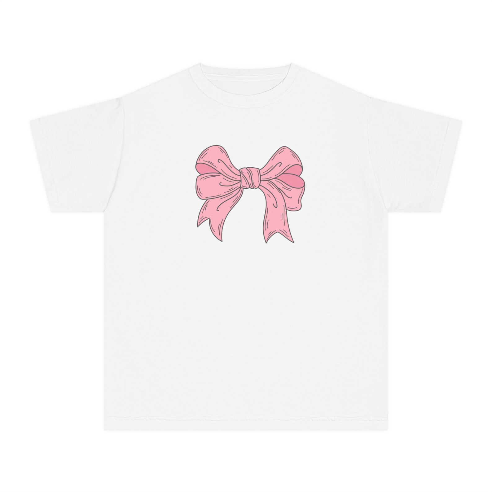 Coquette Girly Pink Bow Shirt, Trendy Soft Girl Bows, Oversized Tee ...