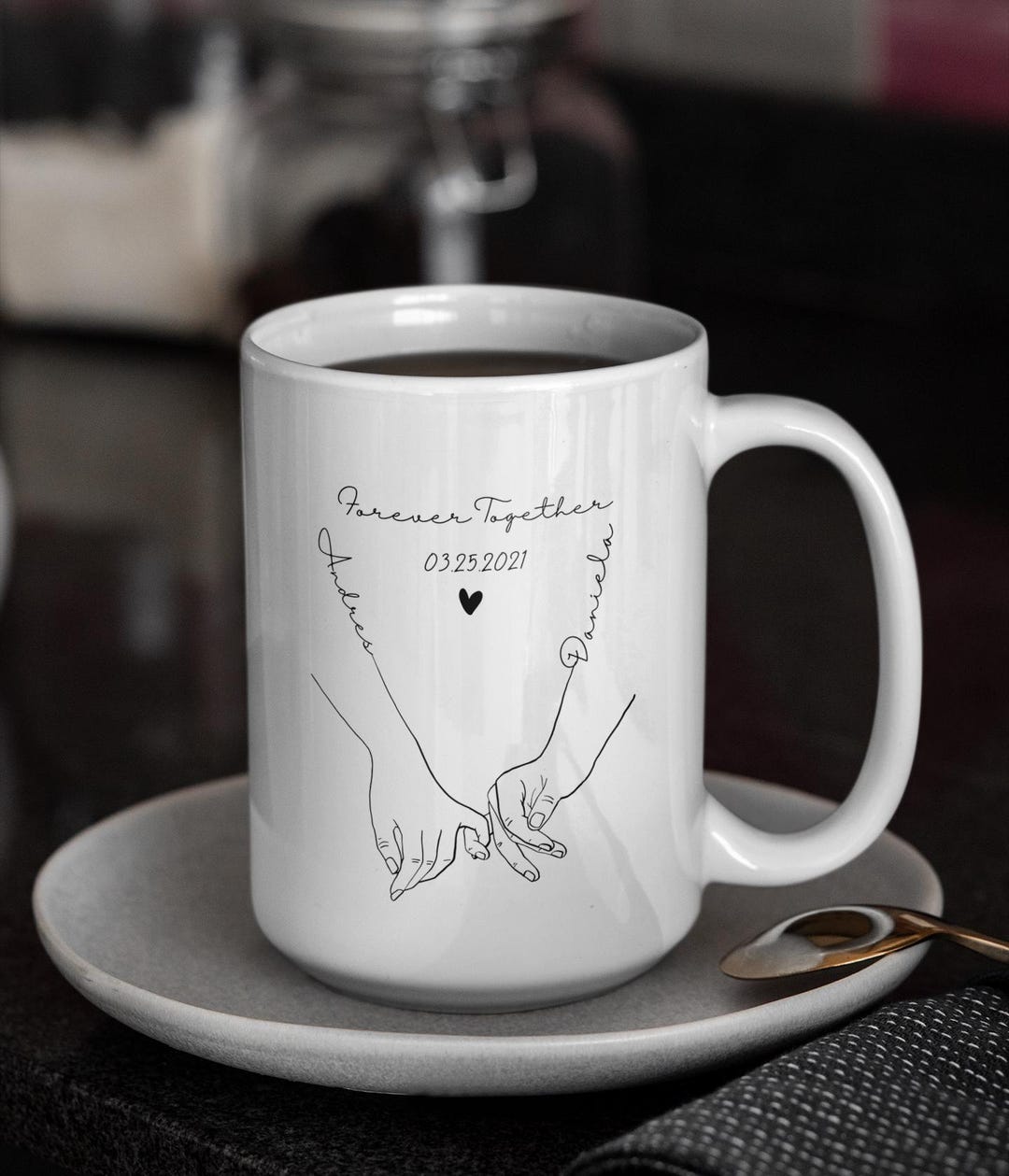 Personalized Wedding Mugs: Couple Names, Forever Together Gift - Etsy