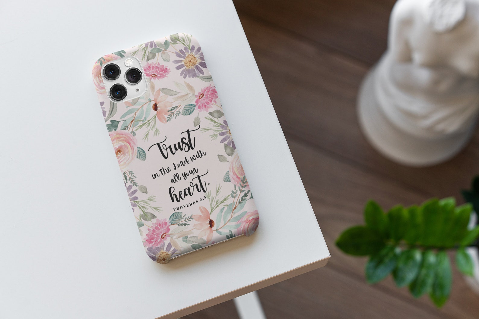 Christian Phone Case, Bible Verse Flowers Phone Case, Floral Phone Case ...