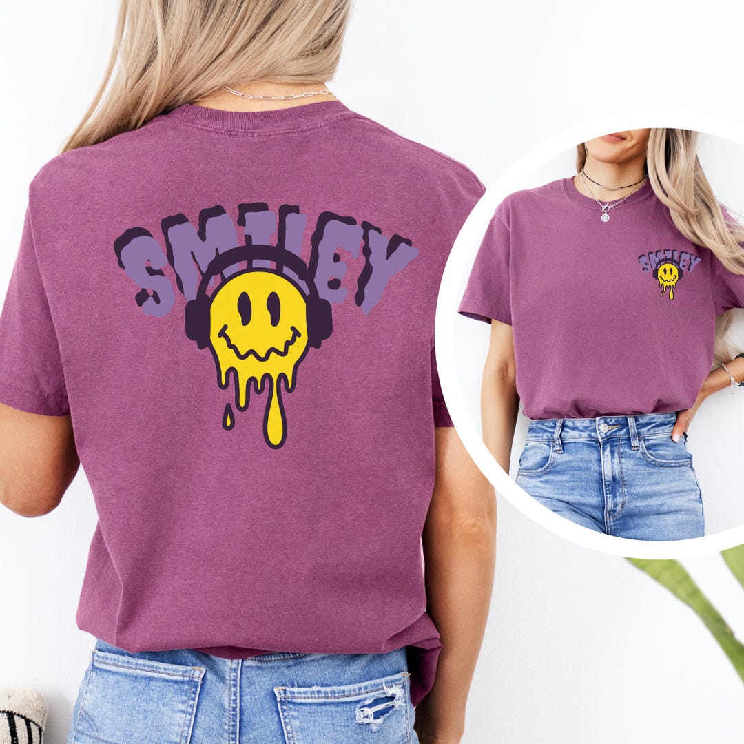 Dripping Smiley Face, Girly Dripping Smiley Face, Retro Smiley Face ...