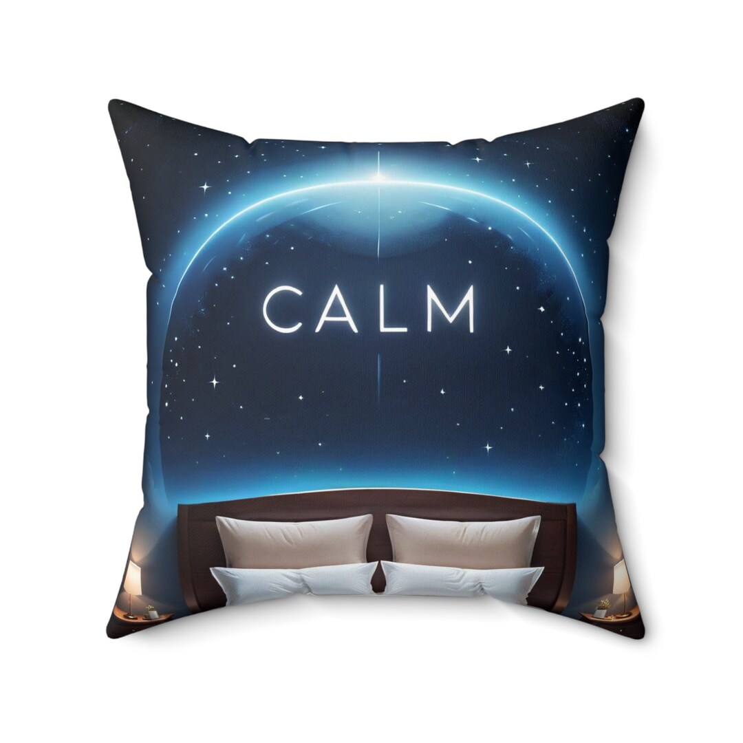 Starry Night Serenity: Calm Moonlight Bed Pillow With Celestial Design ...