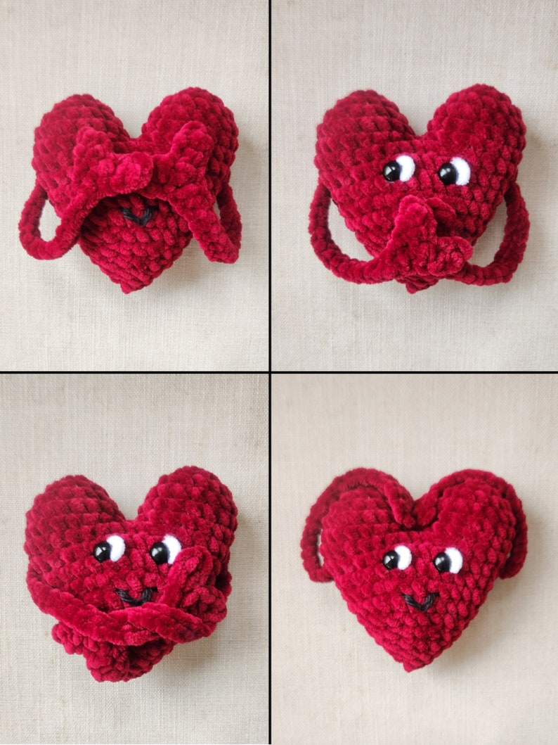 Crochet PATTERN Huggy Heart | No-sew | PDF Instant Download - Etsy