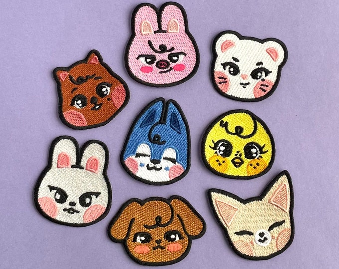 Skzoo Embroidered Iron on Patches. Stray Kids Iron & Sew on Patch ...