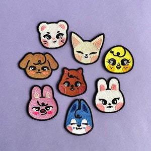 Skzoo Embroidered Iron on Patches. Stray Kids Iron & Sew on Patch ...