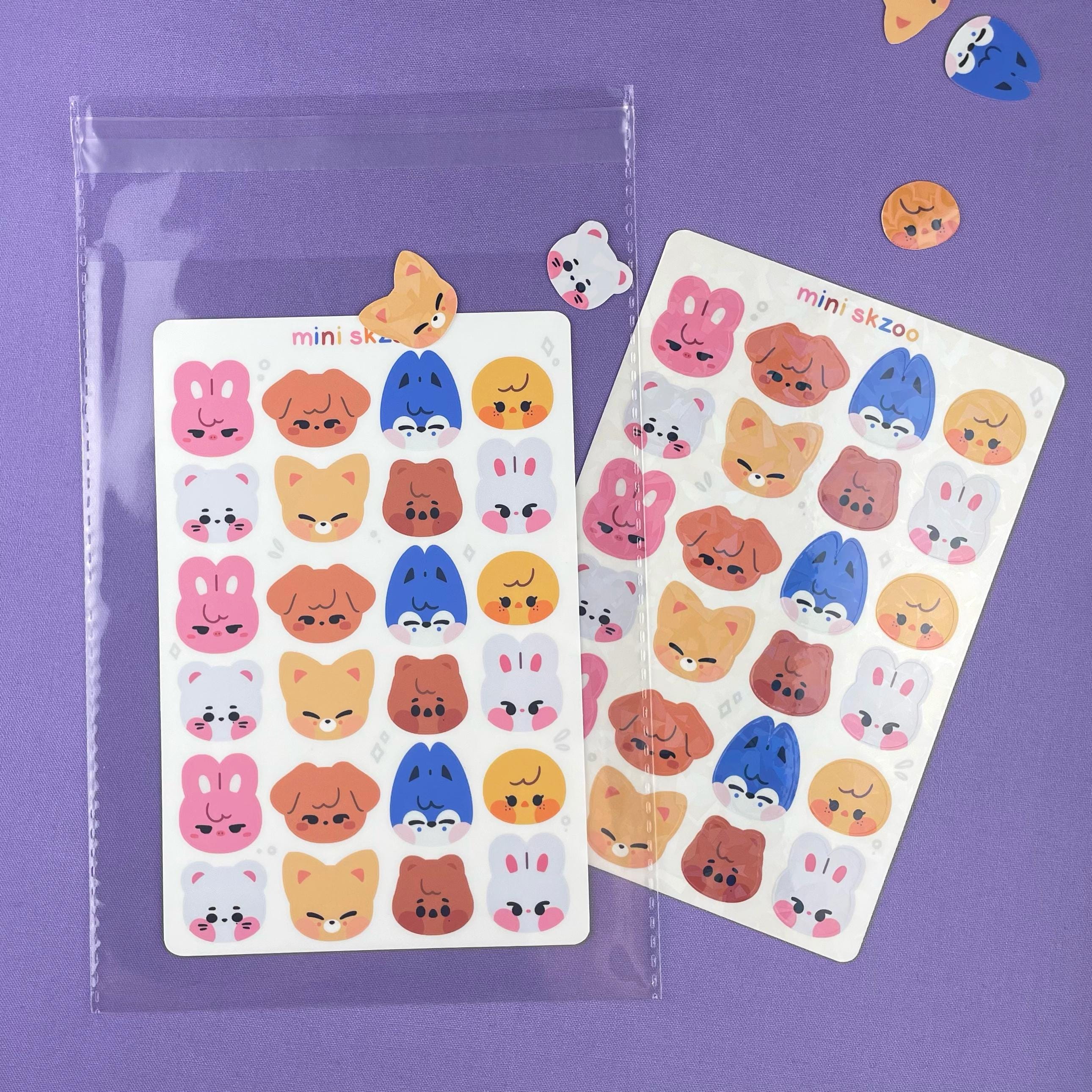 Cute Skzoo Sticker Sheet. Cracked Ice Holographic or Matte. Subtle ...