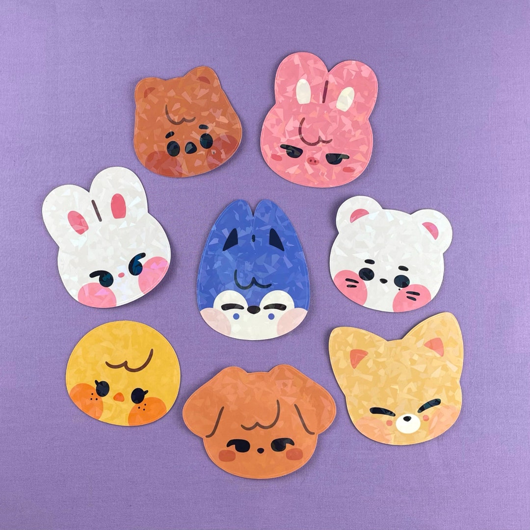 Mini Skzoo Holographic Sticker. Cracked Ice Holo. Stray Kids K-pop ...