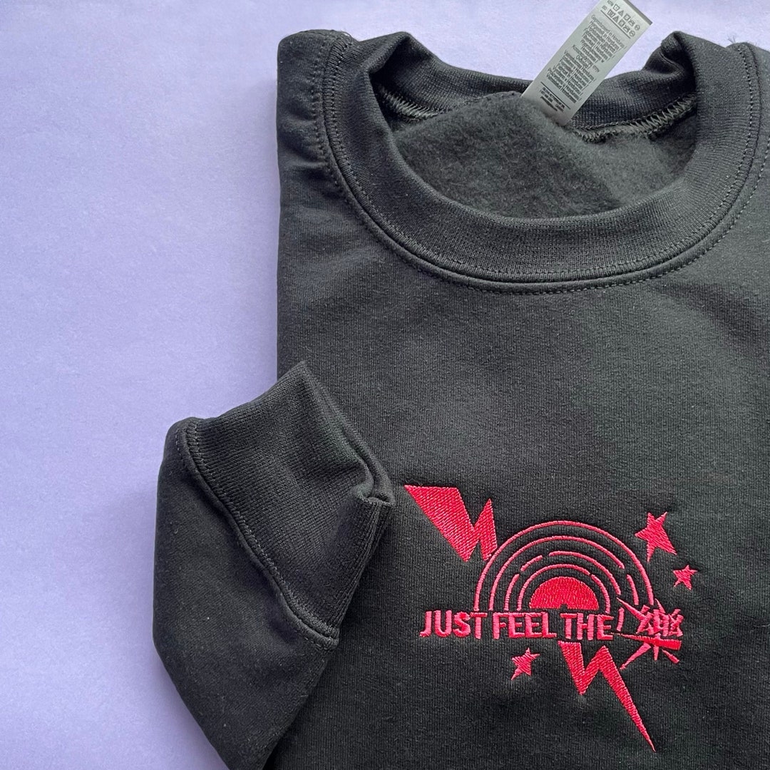 Feel the Rock Embroidered Crewneck Sweatshirt. Adult Unisex. Stay Kids ...