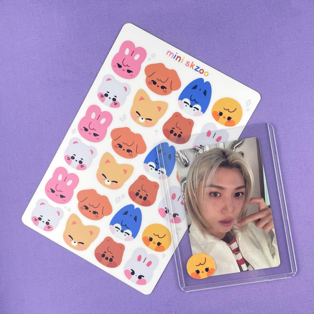 Cute Skzoo Sticker Sheet. Cracked Ice Holographic or Matte. Subtle ...
