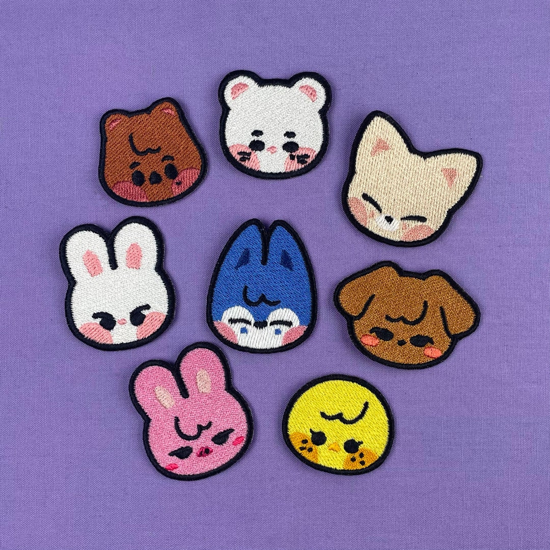 Mini Skzoo Embroidered Iron on Patch. Subtle Stray Kids K-pop Merch - Etsy