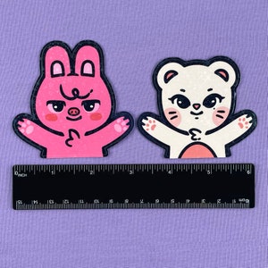 Hug Skzoo Holographic Stickers. Stray Kids Star Holo Stickers for ...