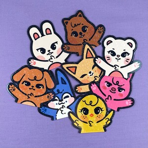 Hug Skzoo Holographic Stickers. Stray Kids Star Holo Stickers for ...