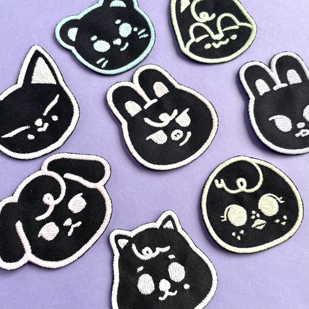 Glow in the Dark Skzoo Embroidered Patches. Stray Kids Iron & Sew on ...