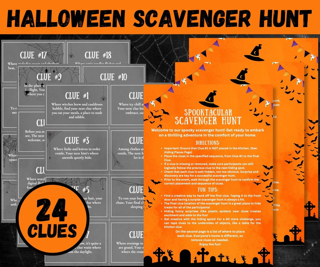 Halloween Scavenger Hunt | Halloween Games | Halloween Printable ...