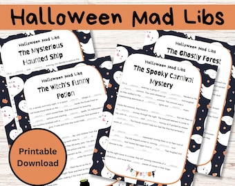 Halloween Mad Libs Halloween Printable Game Kids (Instant Download) - Etsy