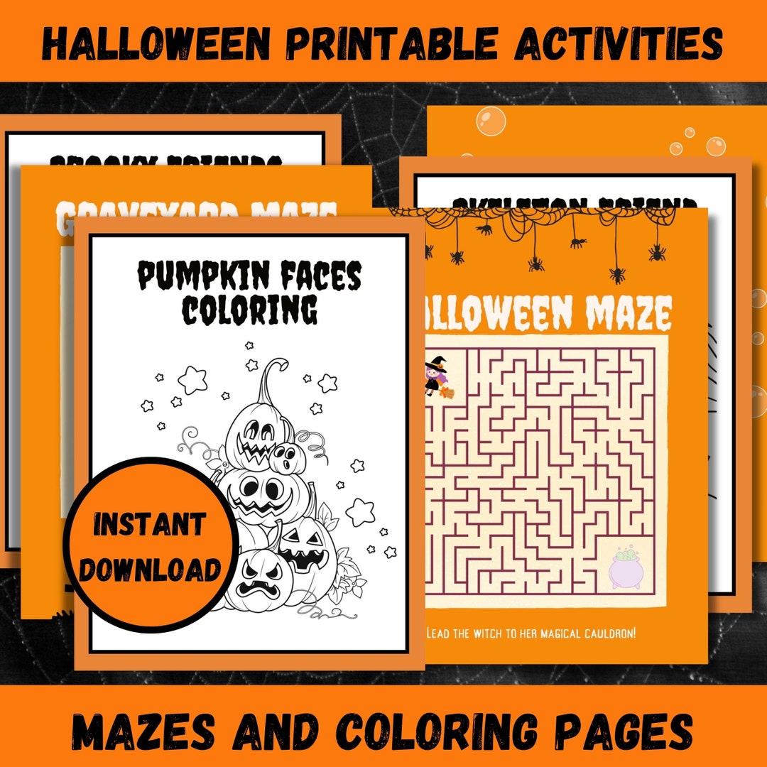 Halloween Printable Activities for Kids | Halloween Mazes | Halloween ...