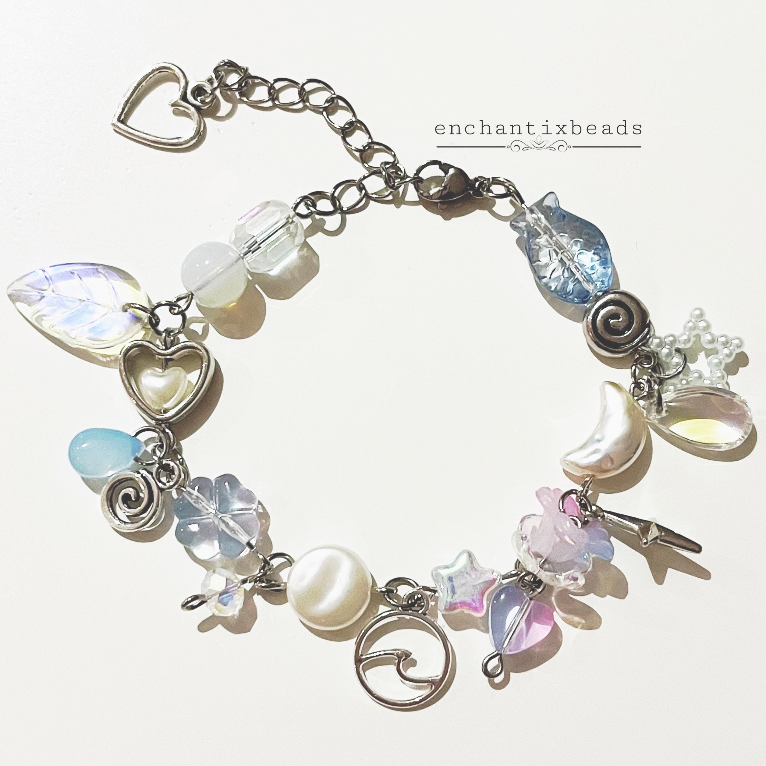 Katara Inspired Handmade Bead Charm Bracelet and Phone Charm - Etsy