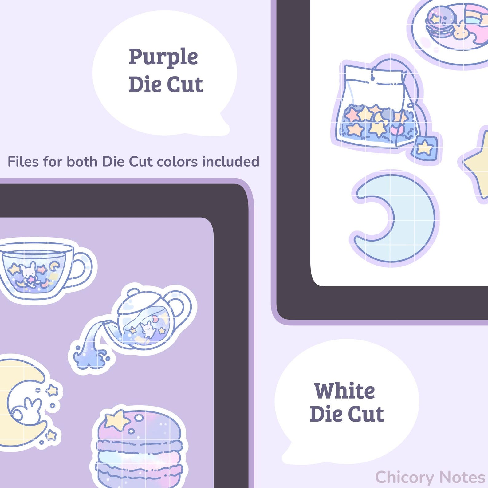 Galaxy Cafe Digital Stickers | Die Cut Stickers for Digital Planners ...