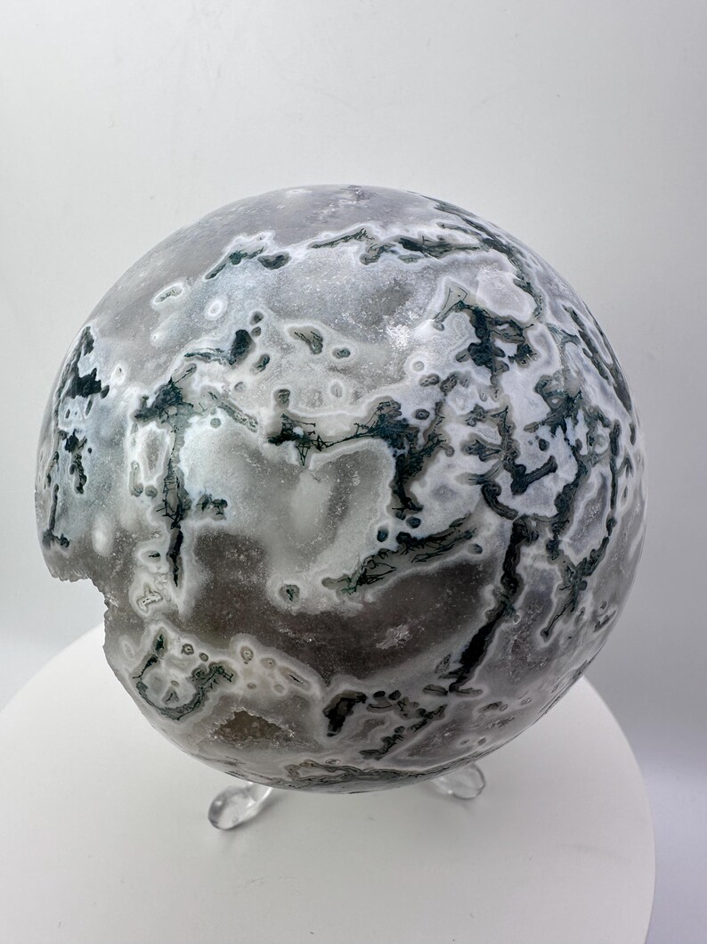 Druzy Tree Agate & Quartz Sphere - 1.1kg - Etsy UK