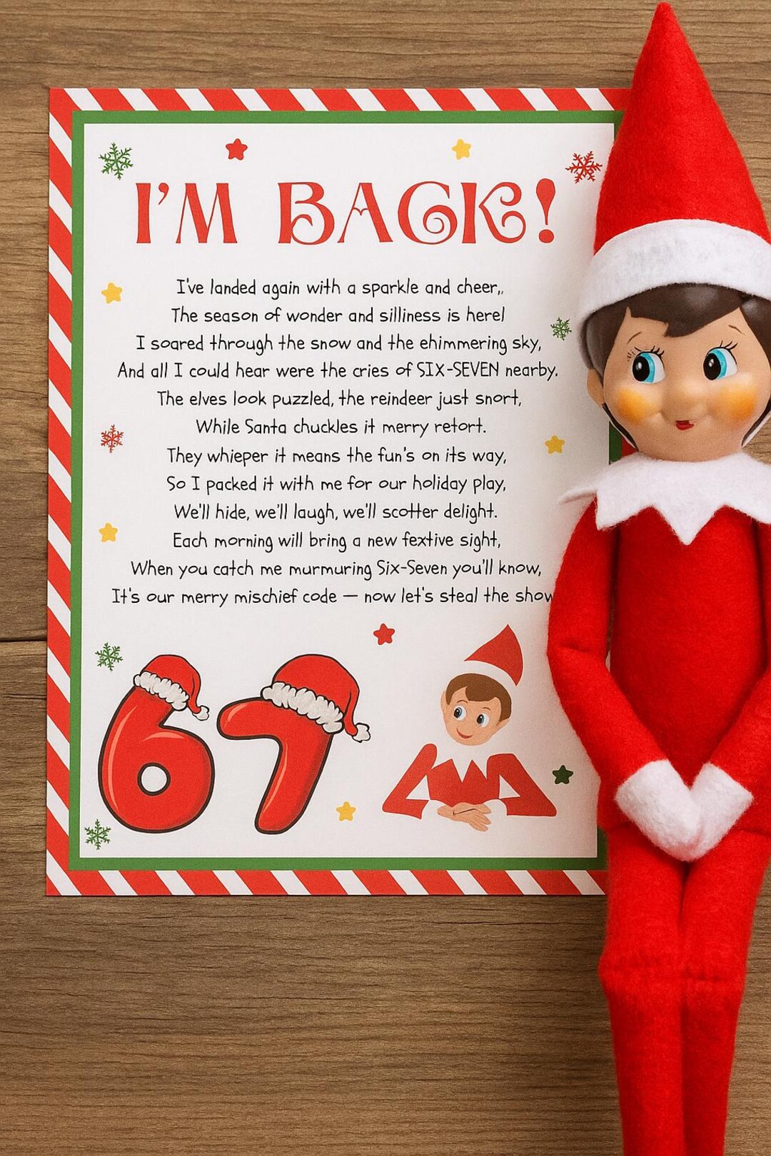 Elf on the Shelf “i’m Back” Letter Printable - Etsy