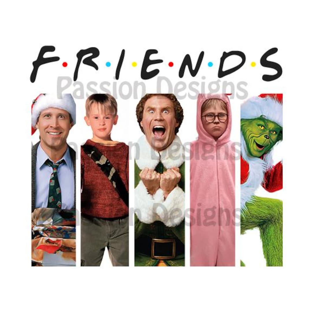 Friends Christmas PNG - Etsy